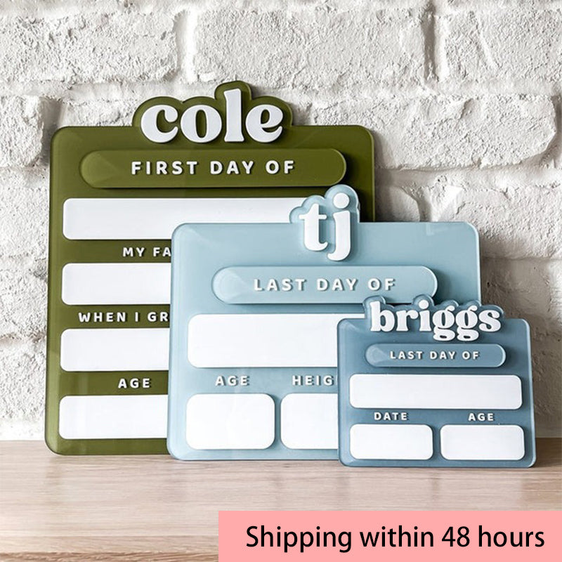 Acrylic First Day of School Sign|Personalized School Sign – Giftsidear