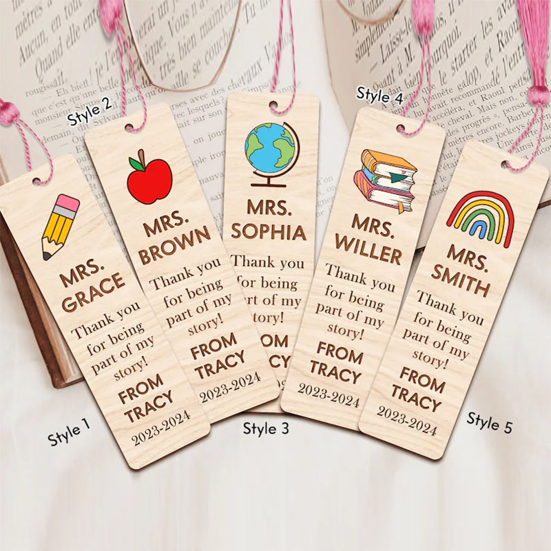 Personalized Teacher Bookmark Gift, Teacher Appreciation – Giftsidear