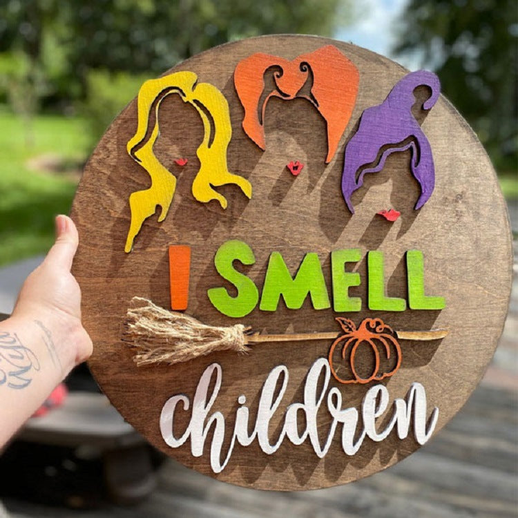 I Smell Children Door Hanger, Hocus Pocus Door Sign with Ribbon for ...