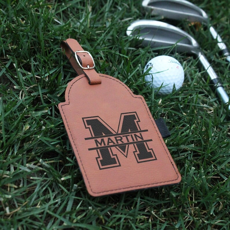 Personalized Golf Bag Tag-Custom Golf Bag Tag-PU Golf Bag Tag-Engraved ...
