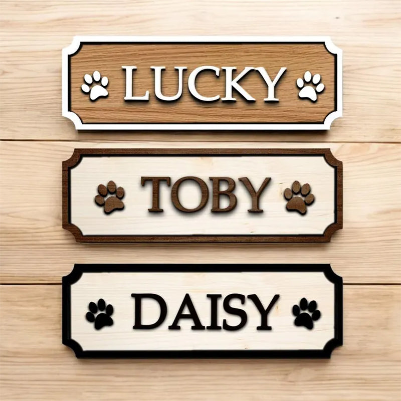 Pet Name Sign, Personalised Dog Cat Name Plaque For Pet House – Giftsidear