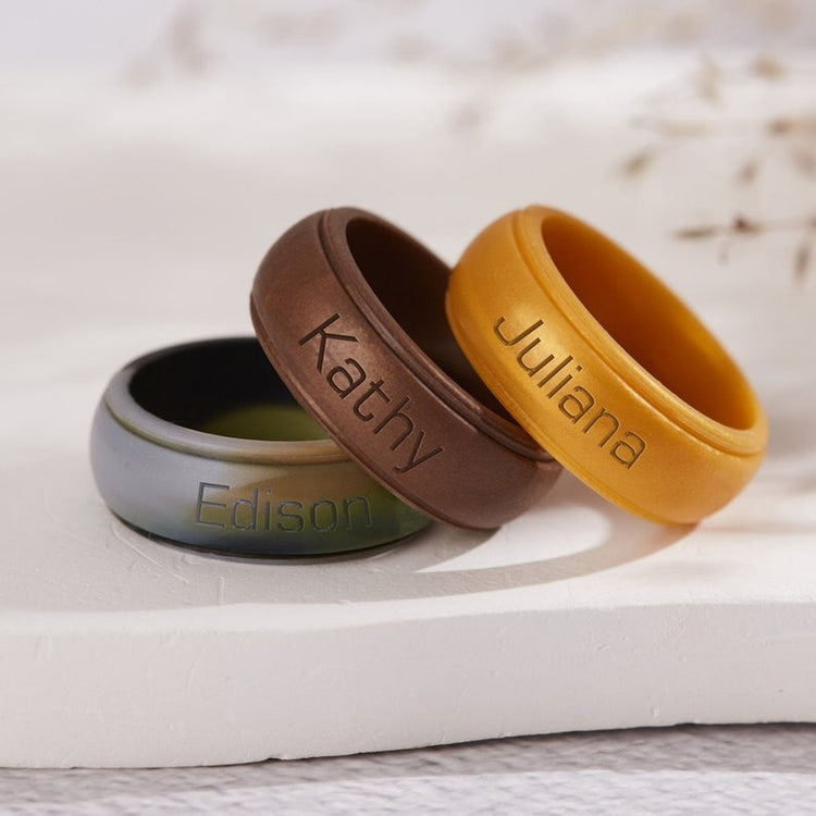 Personalized Silicone Ring for Men with Custom Silicone Ring – Giftsidear