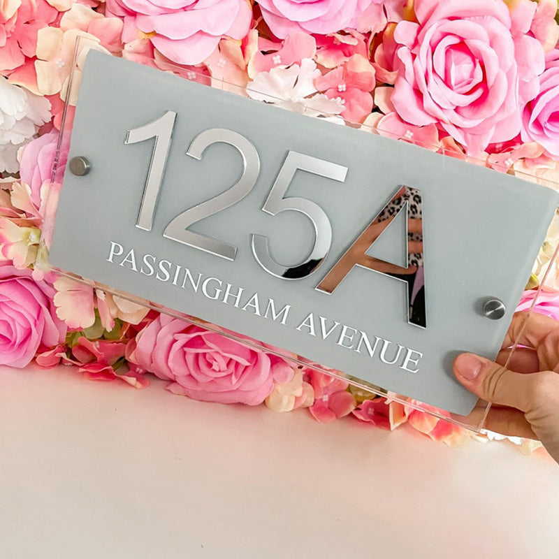 Large House Door Sign, Personalised House Sign, Acrylic House Sign ...