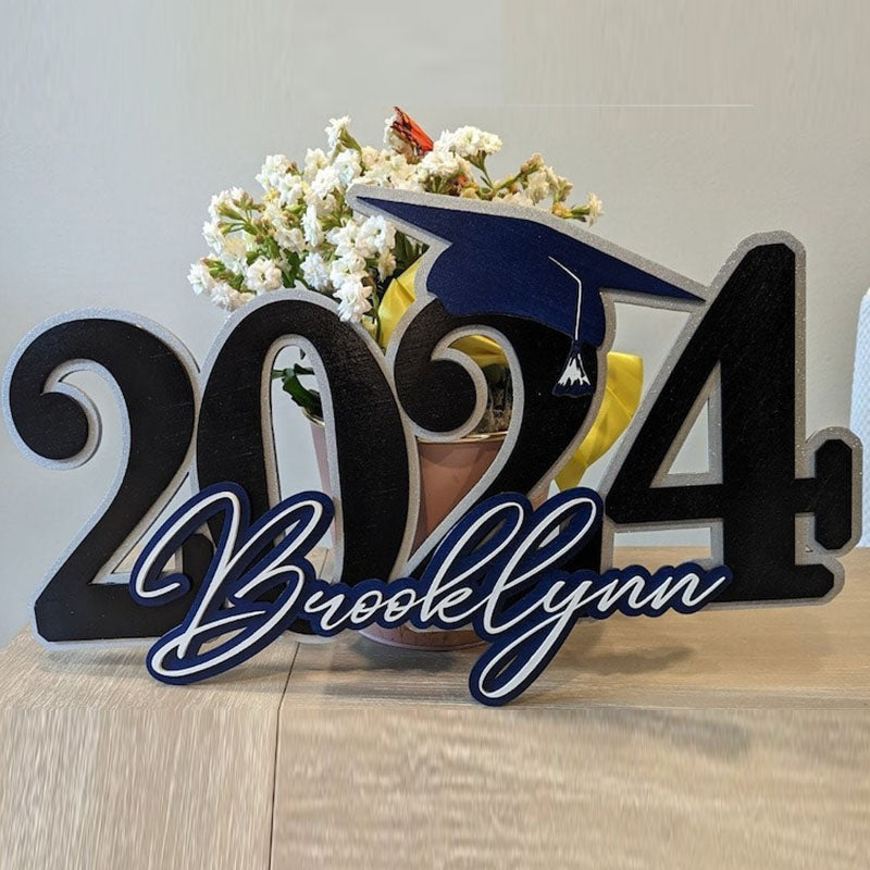 2024 Graduation Wood Sign, 2024 Personalized Graduation Sign – Giftsidear