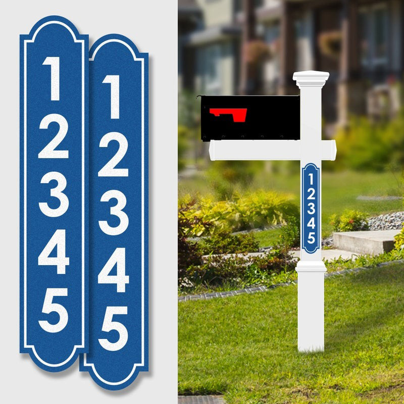 Personalized Aluminum Reflective House Numbers Address Signs for Mail ...