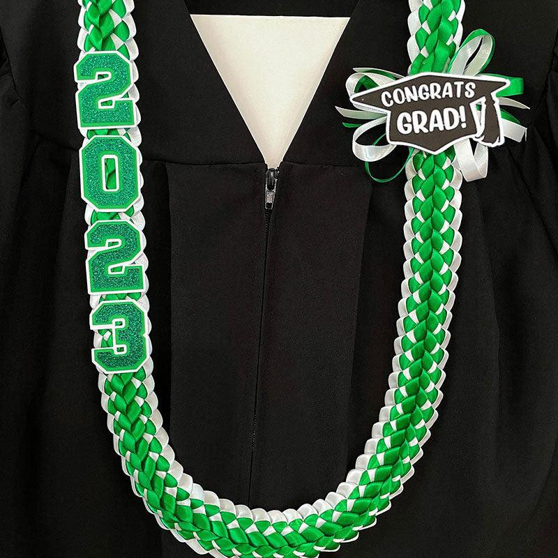 2024 Graduation Leis - Double Braided Ribbon Lei - Class of 2024 - Cus ...