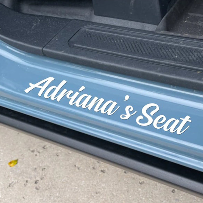 Girlfriends Name Seat Sticker for Car, Name Decal for Dashboard ...
