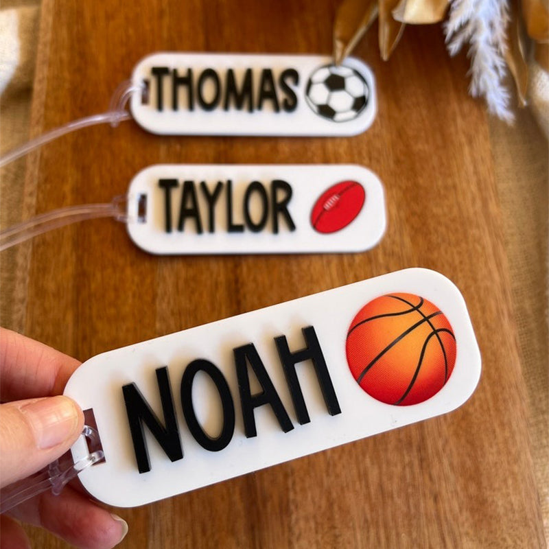 Sporty Bag Tag | Sports Team Name Tag | Keyring – Giftsidear