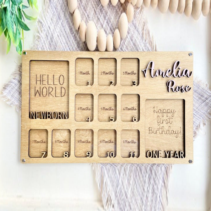 Personalized Baby Monthly Milestone Frames – Giftsidear
