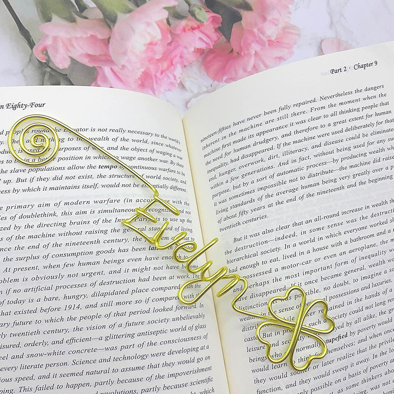 Four Leaf Clover Bookmark A Personalized Wire Name – Giftsidear