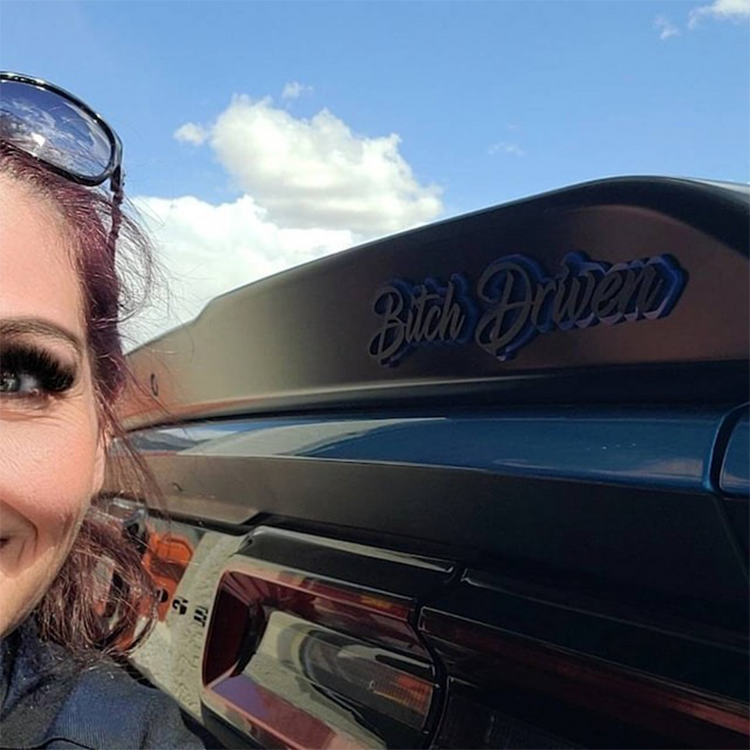 Custom Cursive Font Car Emblem - Custom Colors – Giftsidear