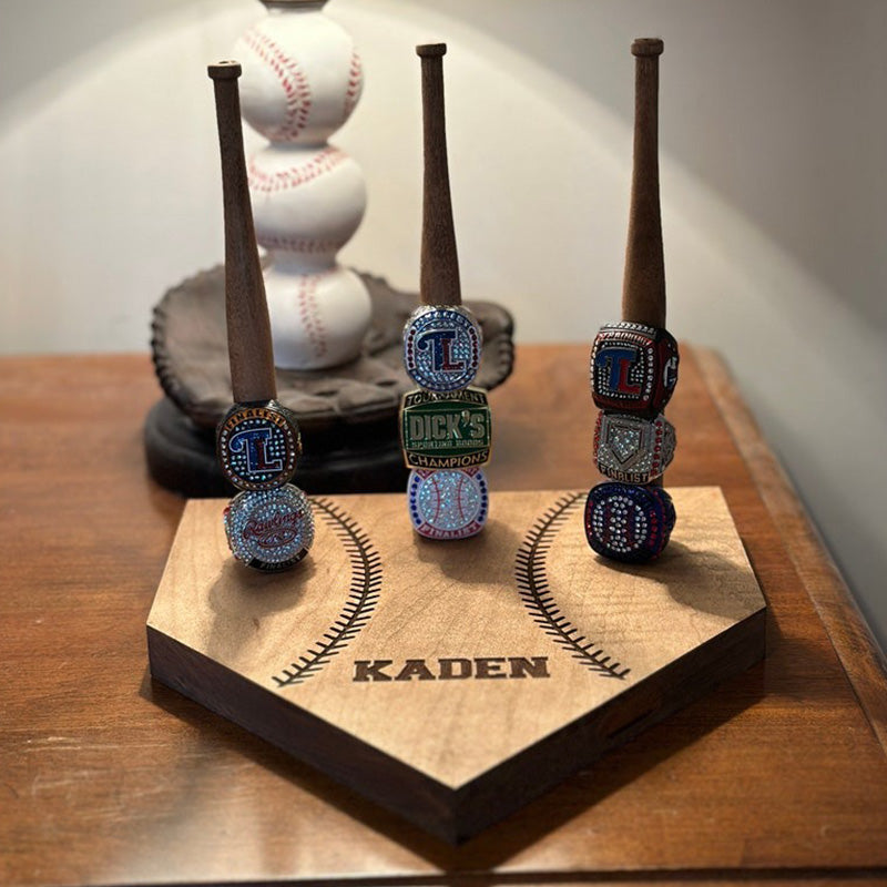 Baseball Or Softball Home Plate Ring Frame, Engraved – Giftsidear