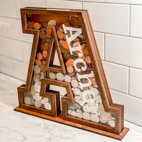 Personalized Name Letter Bank, Custom Name Piggy Bank for Kids – Giftsidear
