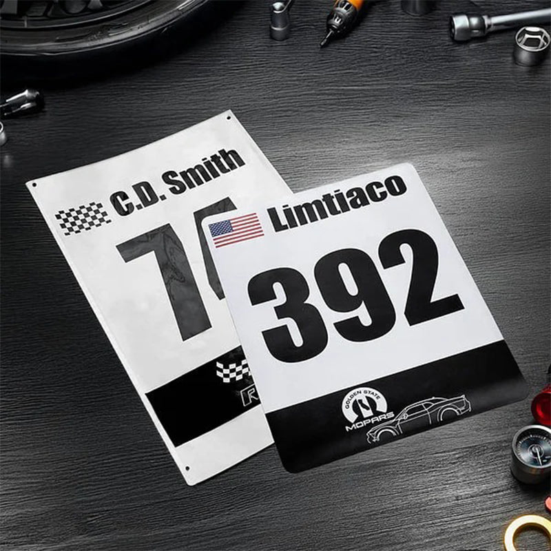 Personalized Reusable National Flag Track Racing Car Magnet Vinyl Sti ...