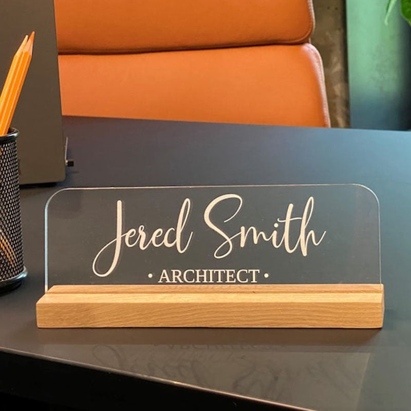 Desk Nameplate, Nameplate Desk, Desk Plate, Work Desk Decor, Desk Name ...