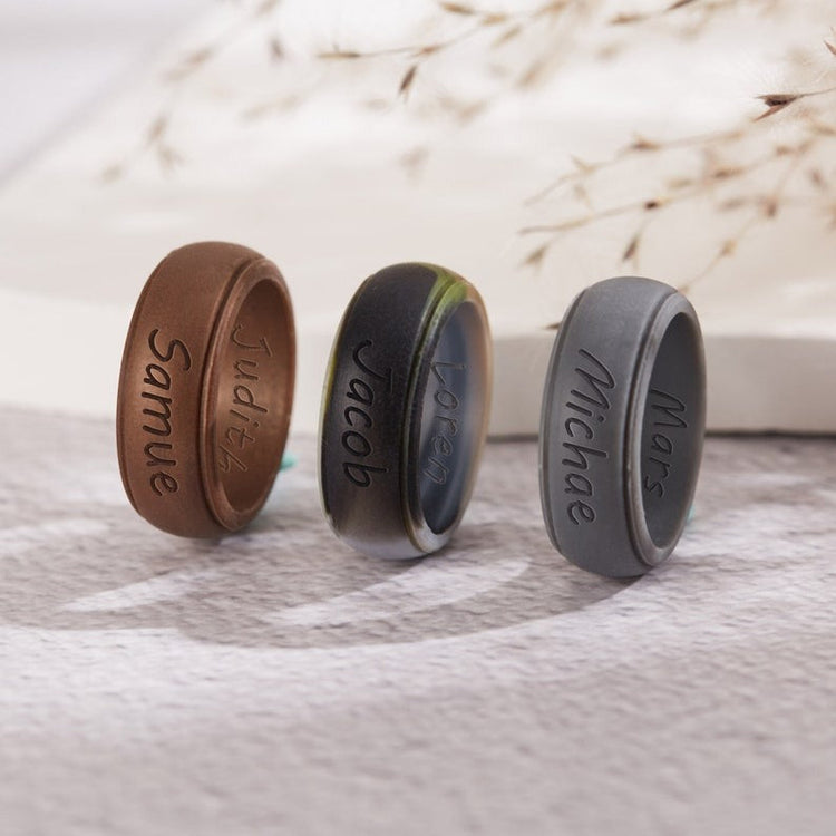 Personalized Silicone Ring for Men with Custom Silicone Ring – Giftsidear