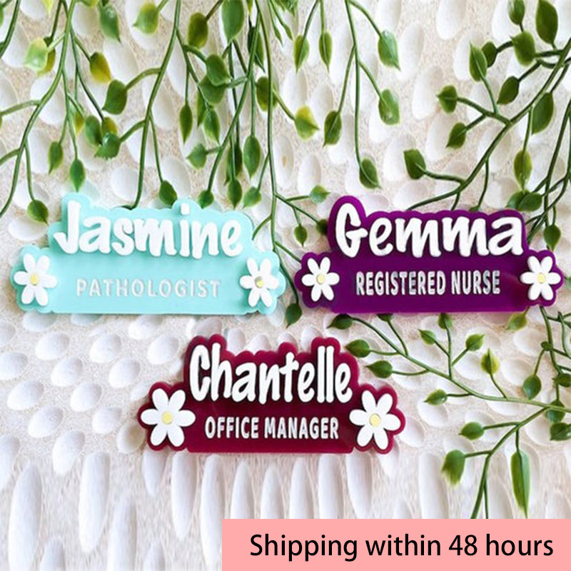 Personalised Work Name Badge, Name Badge for Work – Giftsidear