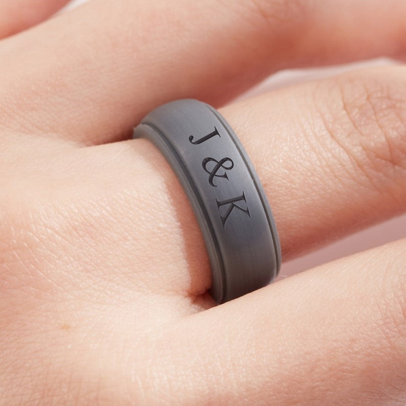 Personalized Silicone Ring for Men with Custom Silicone Ring – Giftsidear