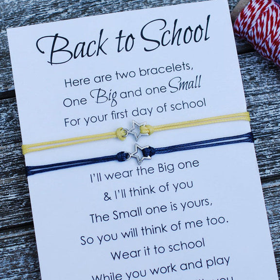 Back to School Bracelets First Day of School Bracelet Star Bracelet ...