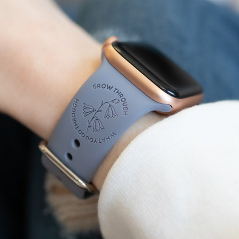 Grow Through What You Go Through, Engraved Watch Strap – Giftsidear