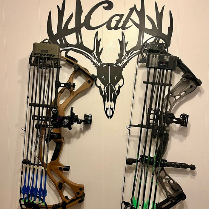 Personalized Metal Deer Skull Rack – Giftsidear