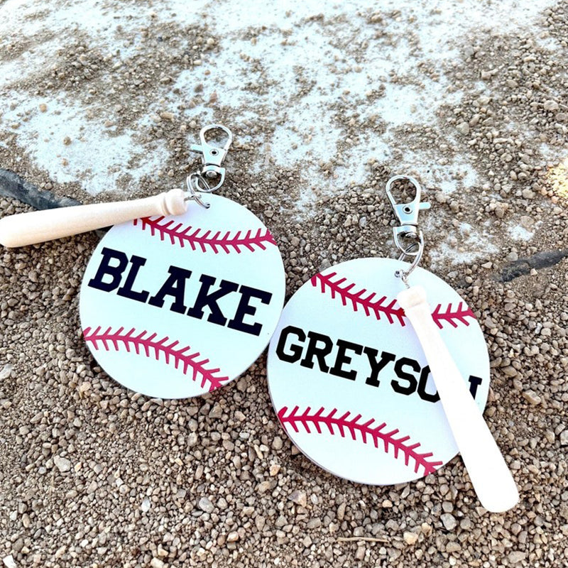 Baseball Bag Tags | Personalized Bag Tags | Custom Keychains – Giftsidear