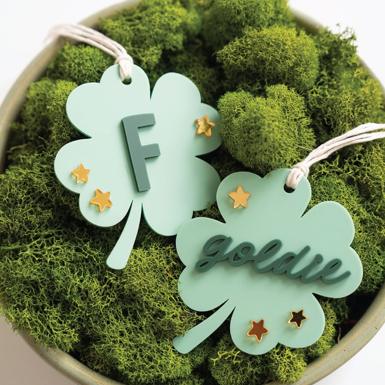 Clover Tag Shamrock Tags Shamrock Tag St. Patrick's Day Basket Tags ...