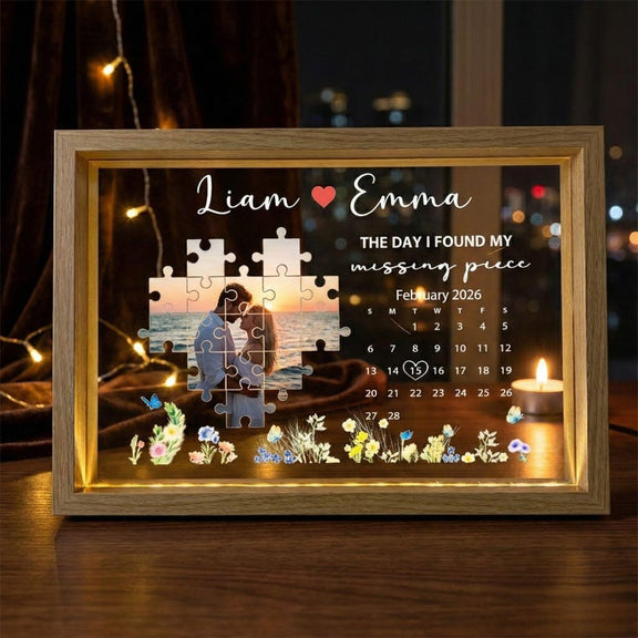 Custom Photo Light Frame The Day I Found My Missing Piece Customized ...